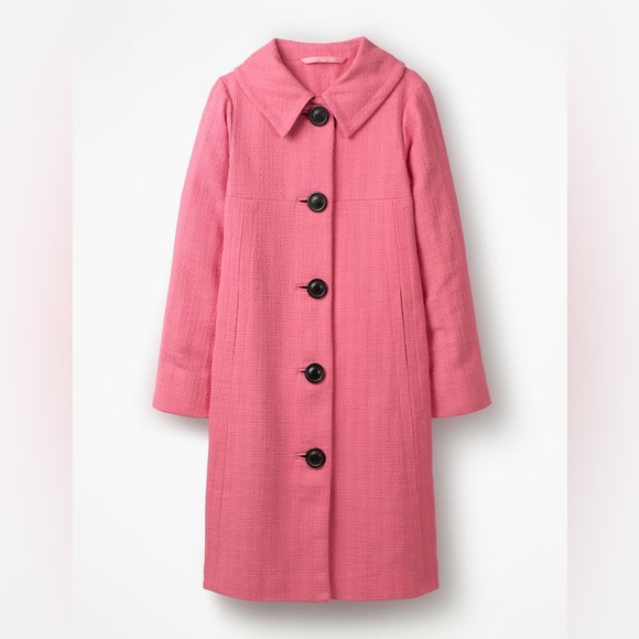 Anthropologie | Jackets & Coats | Boden Bubblegum Pink Swing Coat ...